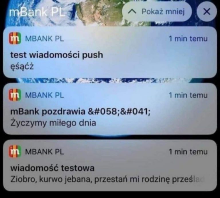 „ęśąćż”, „test” – wpadka mBanku, która obróciła się w viral